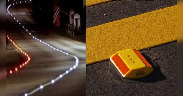 light comes in the reflector on the side of the highway Light Reflector ...