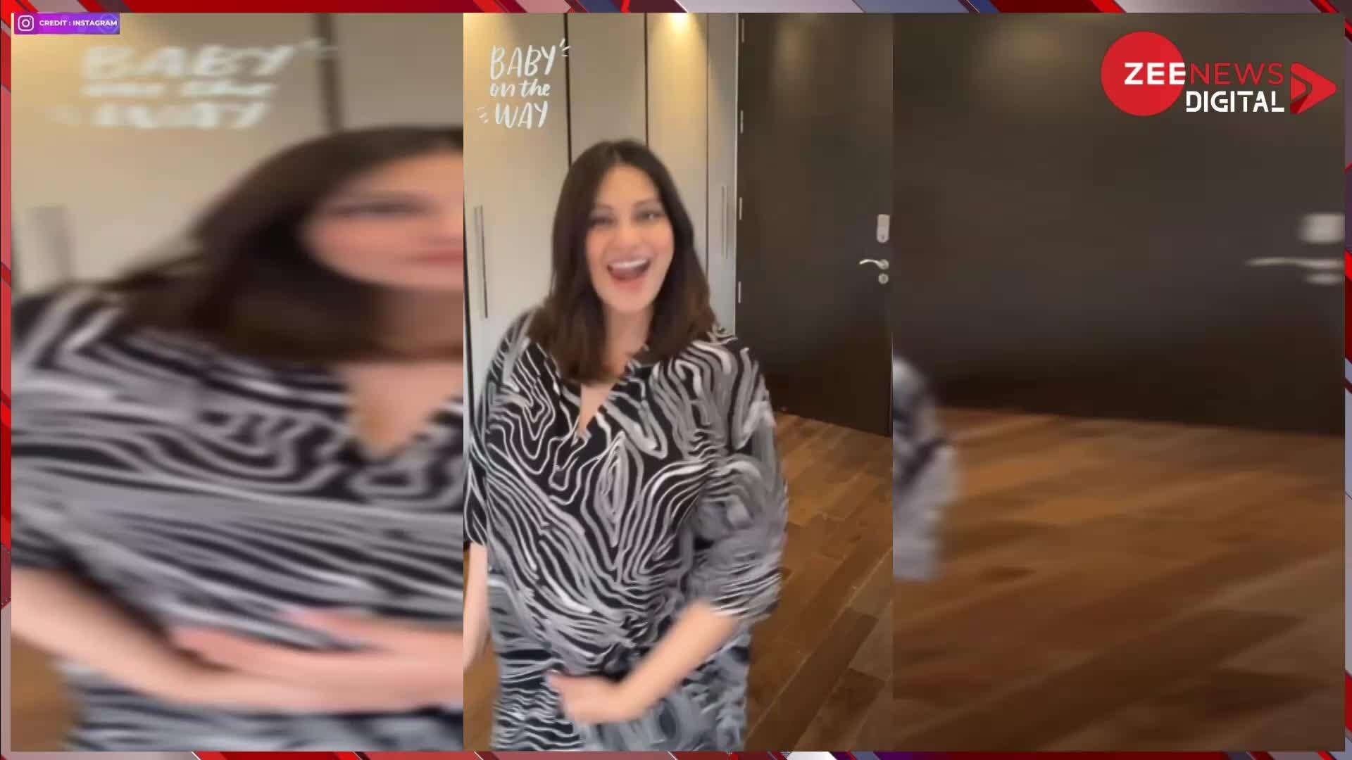 Bipasha Basu showed dance moves holding baby bump fun with husband ...