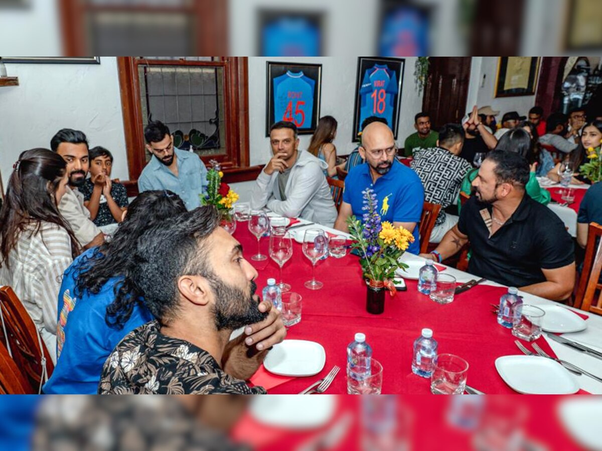 Indian cricket team dinner party in adelaide see pics from restaurant ...