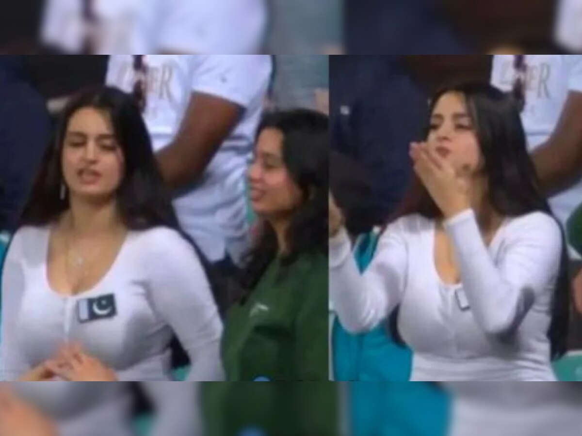 ICC T20 CWC Mystery Girl video and photos flying kiss viral NZ pak ...