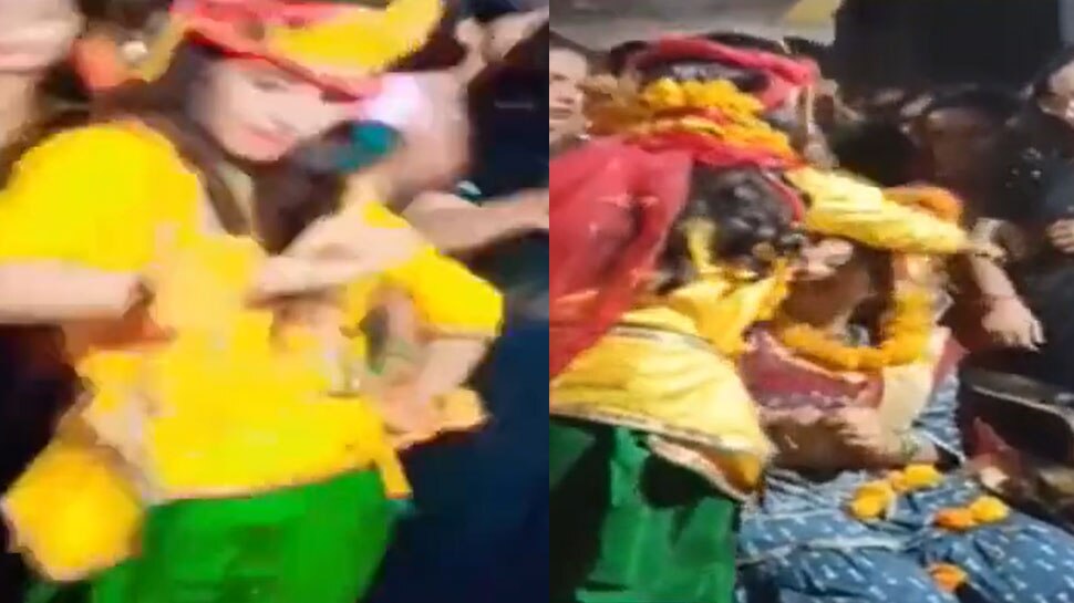 Watch Viral Video Lord Krishna Brings Procession To Marry Girl In