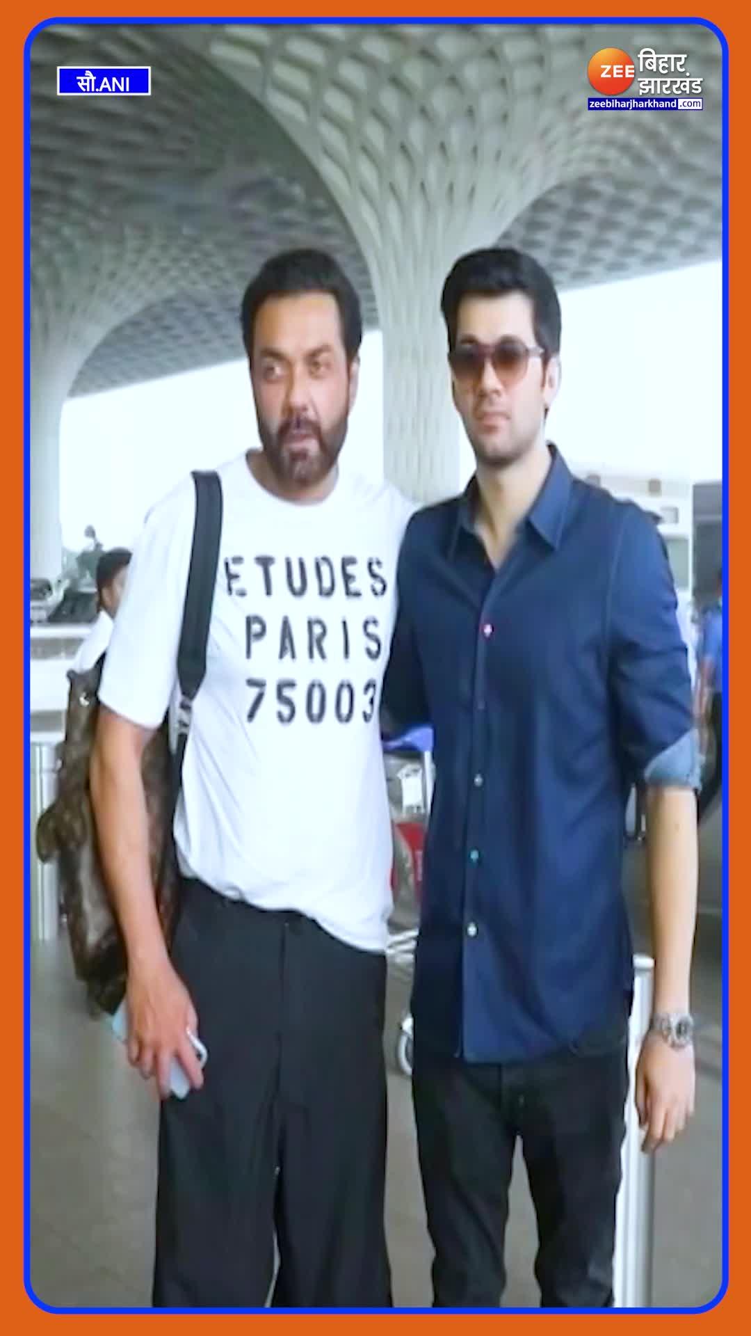 Bobby Deol with his brother Sunny Deols son Karan Deol and Rajveer Deol ...
