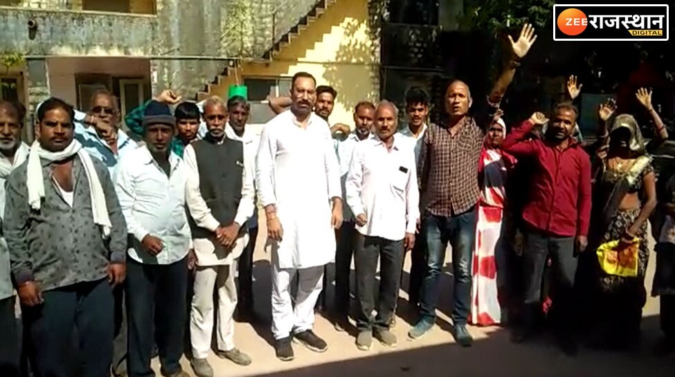 Rajasthan Floodaffected people protested and there was fierce commotion ...