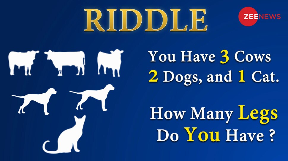 trending riddle quiz iq level question you have 3 cows 2 dogs and 1 cat ...