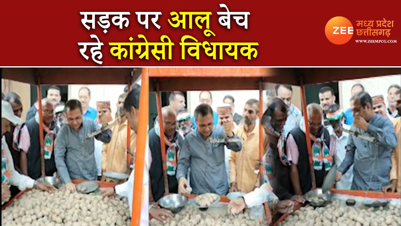 Bilaspur Congress Mla Shailesh Pandey Viral Video Selling Potatoes Stmp