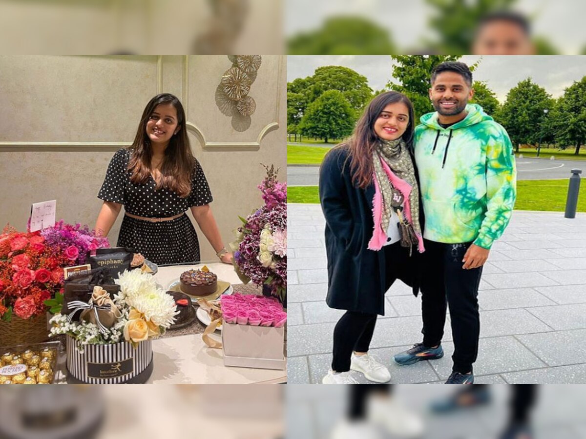 team india player SuryaKumar Yadav and his wife Devisha Shetty romantic ...