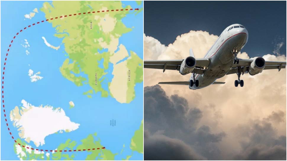 Why does the worlds longest flight take a U turn route instead of a ...