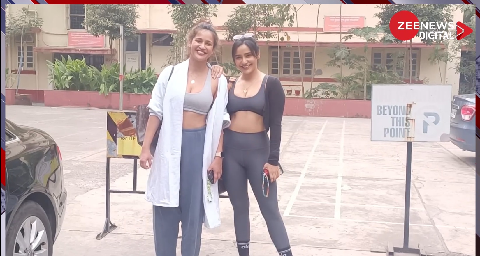 neha sharma flaunts sexy hot curvy figure in gym look with bold aisha ...