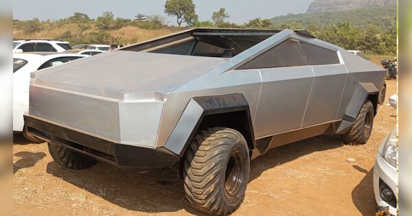 Fake Tesla Car Tesla Cybertruck Replica Spotted in India | Indian Tesla ...