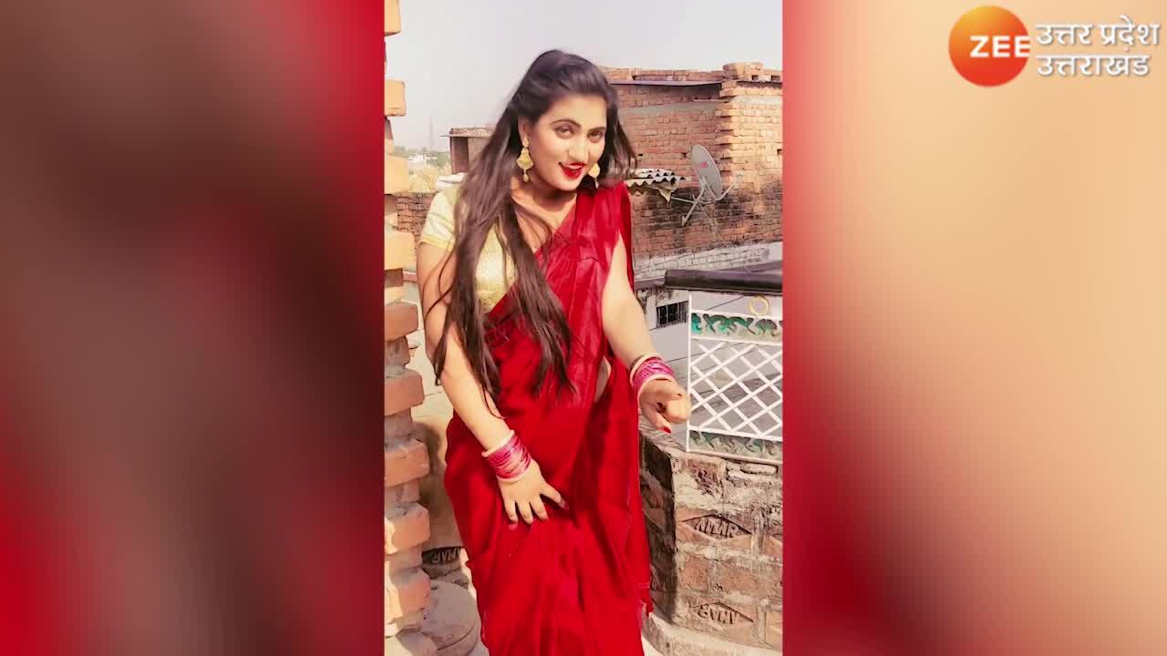 Bhojpuri Girl in Red Saree Dance on Arvind Akela Kallu Viral Bhojpuri ...