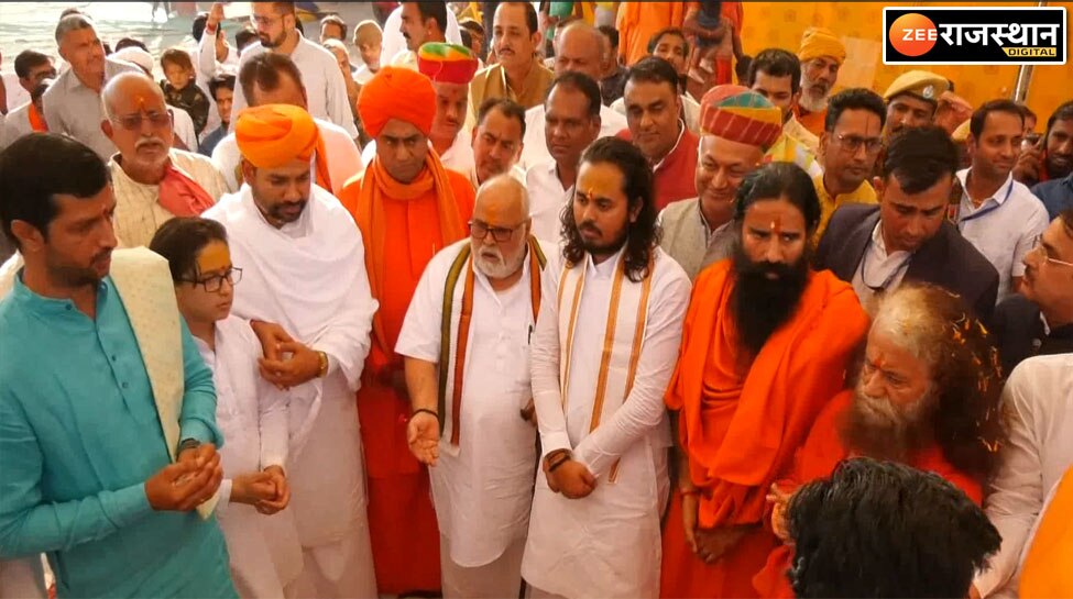 Pali Baba Ramdev laid foundation stone of Bharat Mata statue simple ...