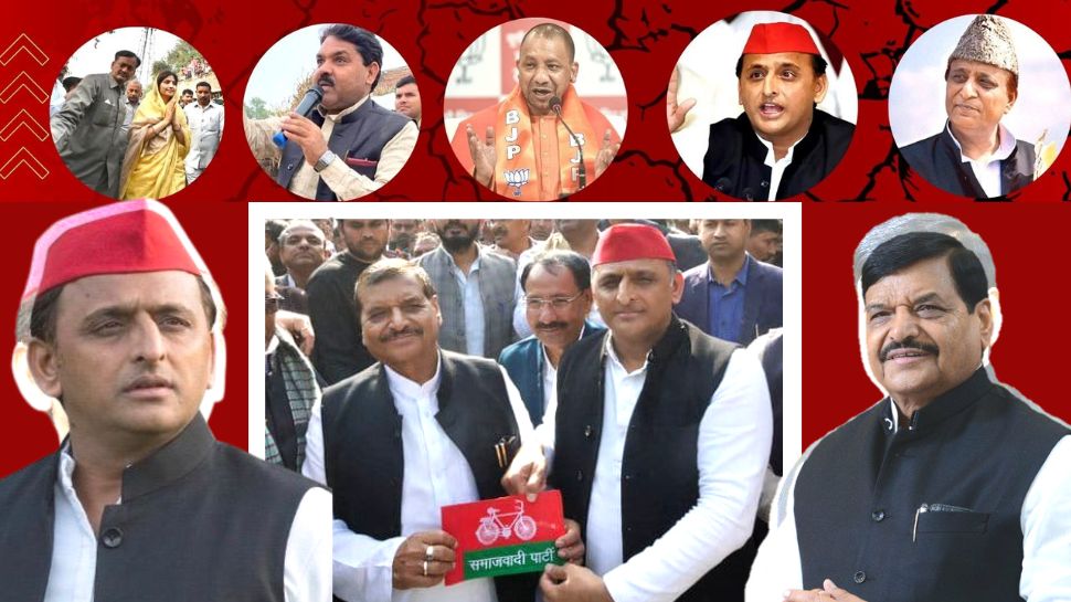 Shivpal yadav joined SP said this about akhilesh yadav changed his flag ...