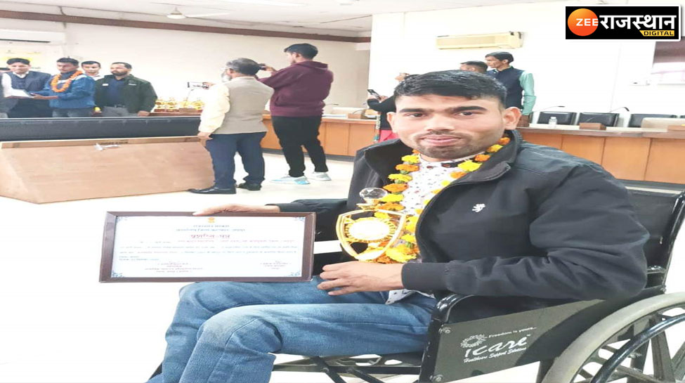 Kotputli News Divyang Ratan Kumar won gold medal in air rifle shooting ...