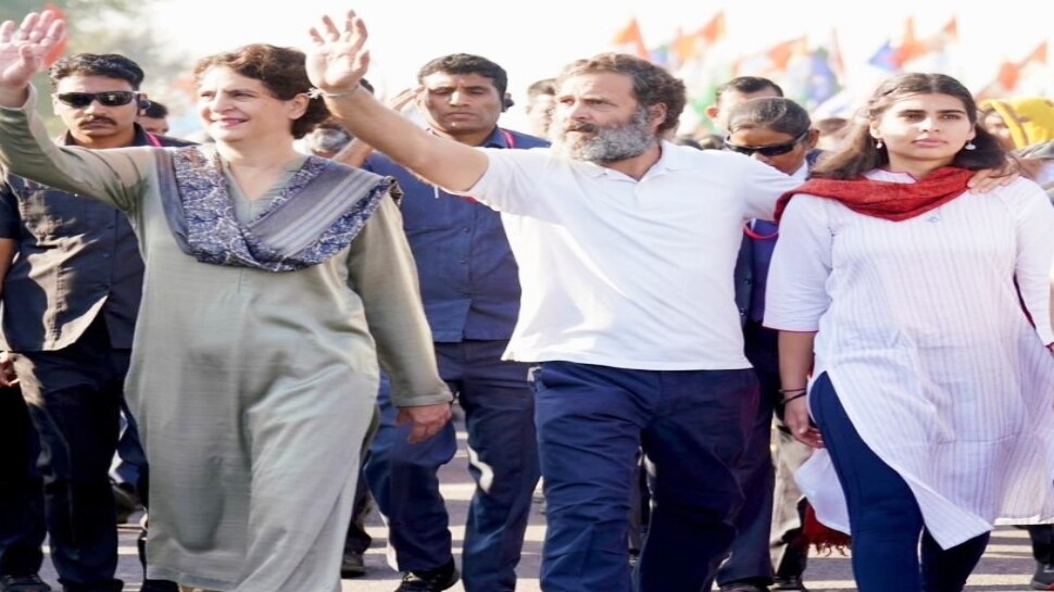 Rahul gandhi Bharat Jodo Yatra congress priyanka gandhi daughter miraya ...