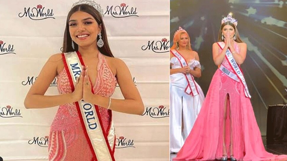 Sargam Kaushal won mrs world 2022 crown get emotional at stage video ...