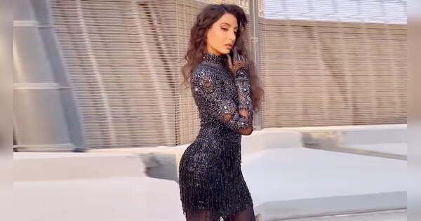 Nora Fatehi video Balkhai Saki Saki girl Nora Fatehi in black bodycon ...