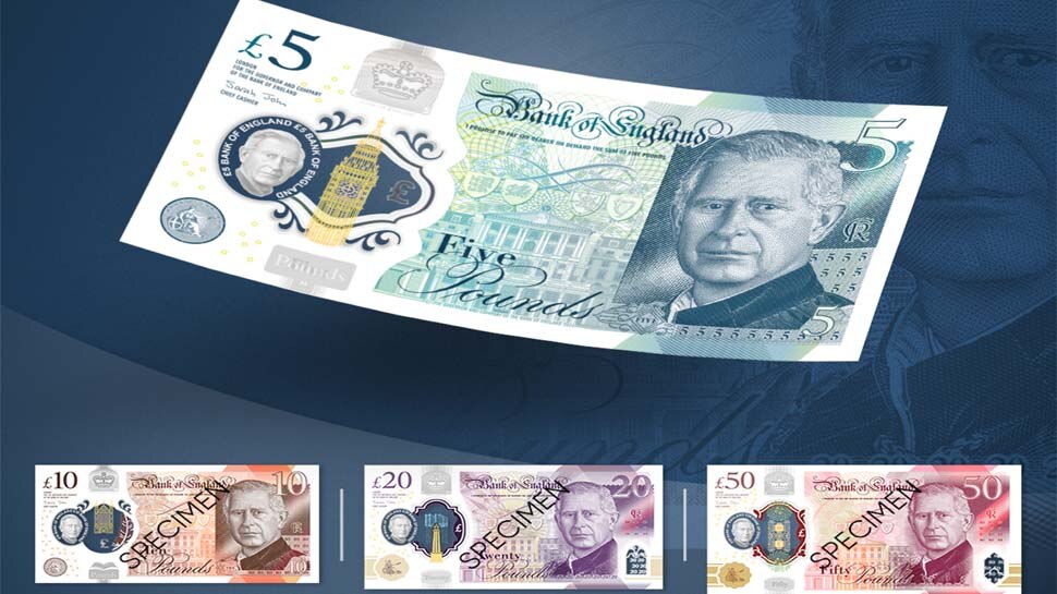 New bank notes unveiled showing Britains King Charles 3rd htzs ...