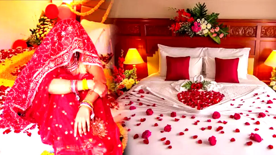 trending today bride surprised to see suhagrat room decoration video ...