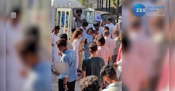 watch video of tv actress tunisha sharma ka antim sanskar last rites ...