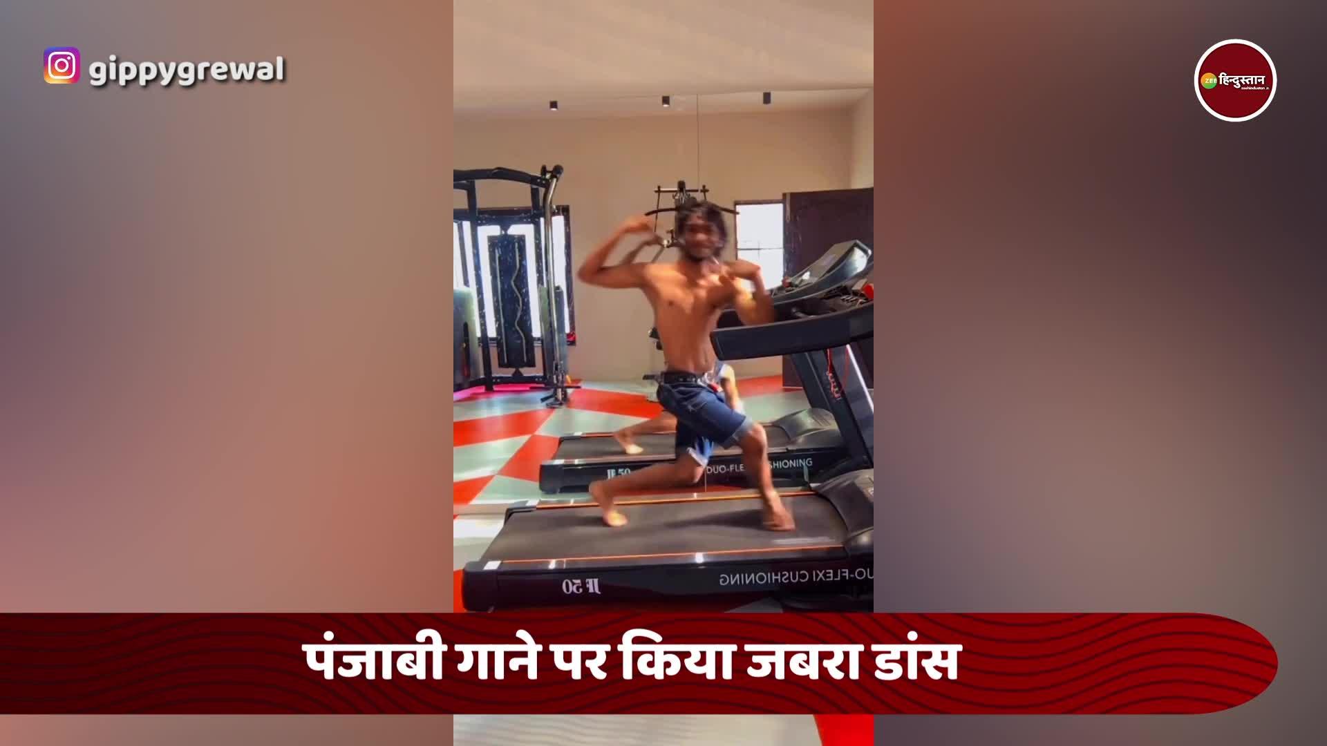 man seen doing dance in the tredmill punjabi singer gippi garewal ...