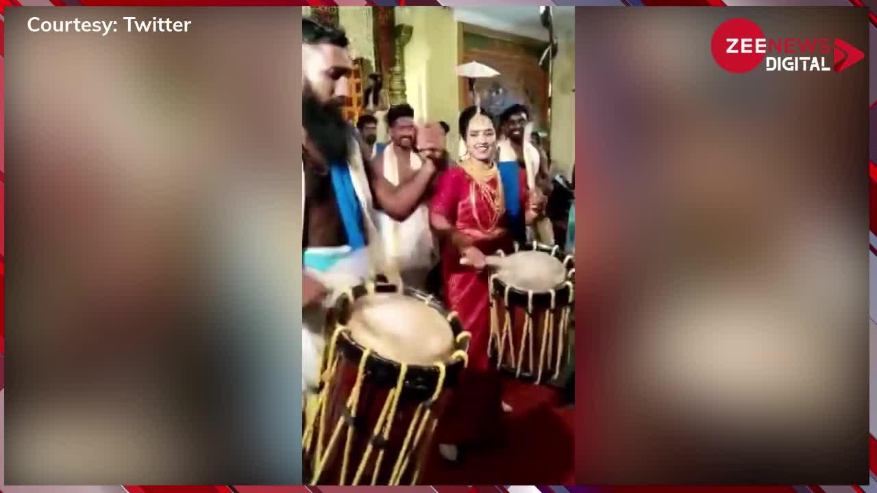 bride played drum at her wedding with husband and father watch viral ...