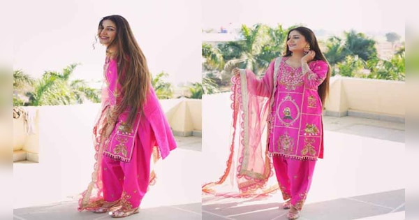 Sapna Choudhary Look Gorgeous In Pink Suit Salwar Haryanvi Song 2022