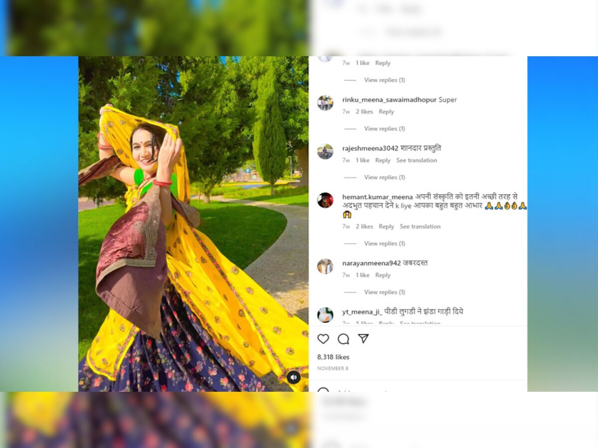 Rajasthani bahu Dhauli Meena increasing India honor by wearing ghaghra ...