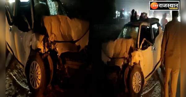Jaipur News Due to arrival of cattle on NH 52 two cars collided strongly two died in chomu ...