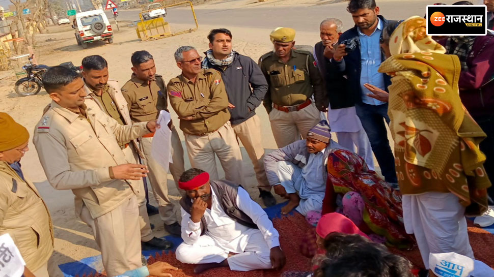 Hanumangarh News Pilibanga AAP workers angry over deteriorating law and ...