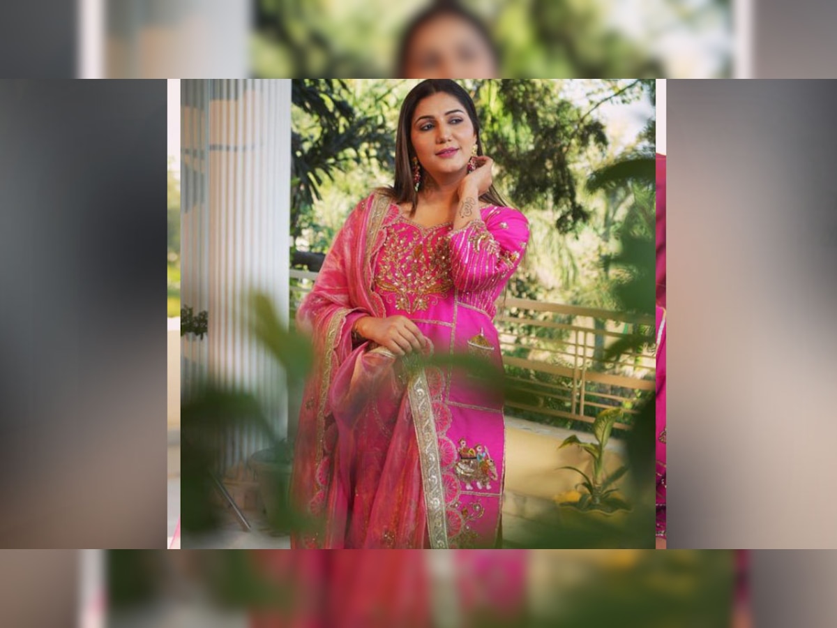 entertainment news sapna choudhary old desi look viral in pink suit ...