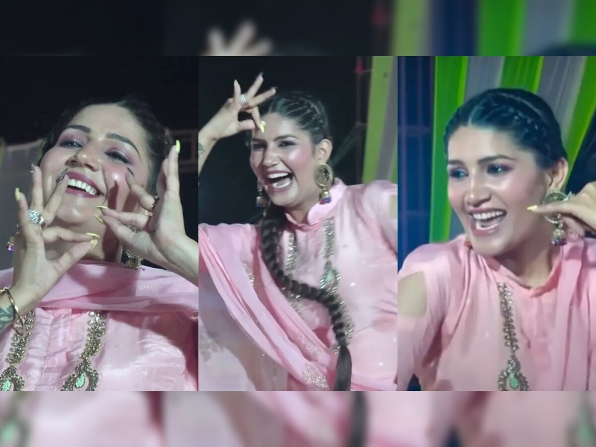 Sapna Choudhary hot stage dance sapna looks super sexy and bold in pink suit video | Sapna ...