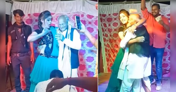 Uncle Dancing with arkestra hot dancer on angoori badan song video goes ...