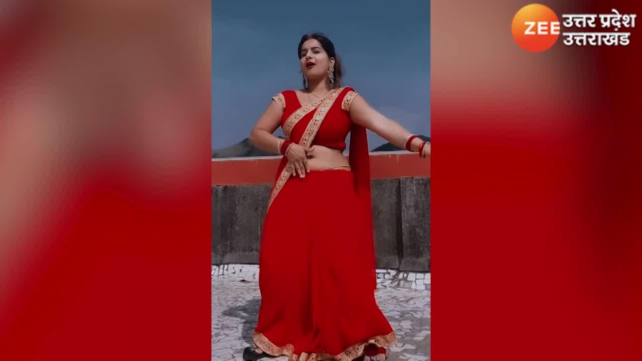 Red Saree Bhabhi viral dance video on shilpi raj bhojpuri song kamariya ...