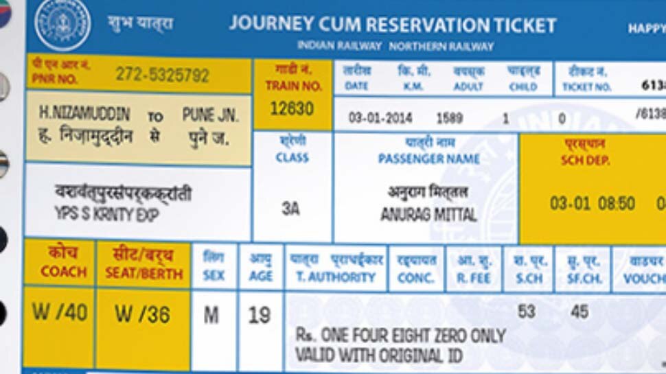 Indian Railways This 5 digit secret number is on the train ticket know ...