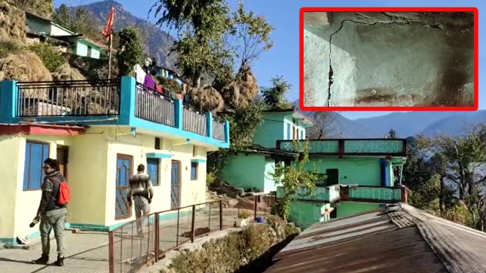 joshimath landslide Panic in uttarkashi many villages people crack in ...