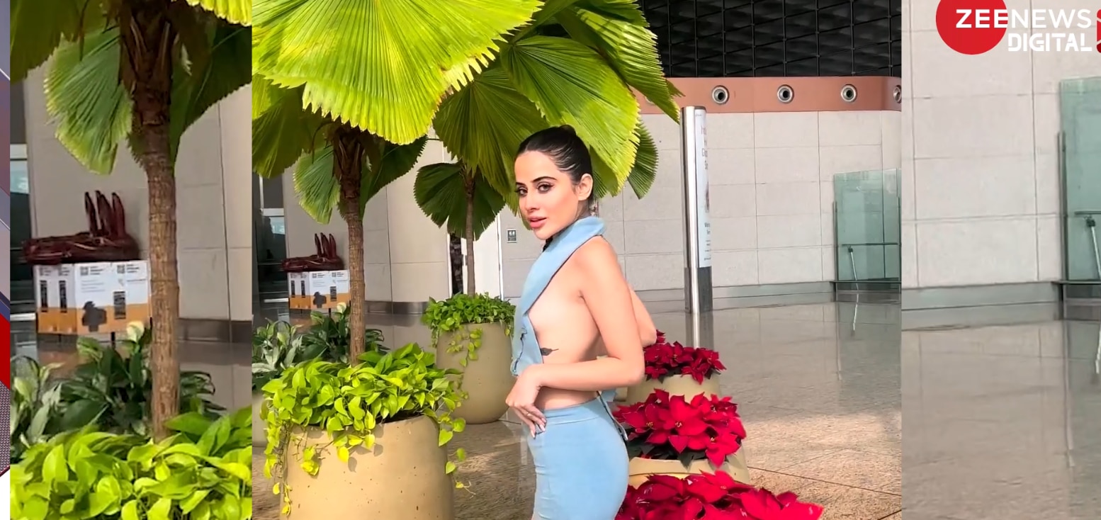 urfi javed showing butts on camera in braless revealing dress to get ...