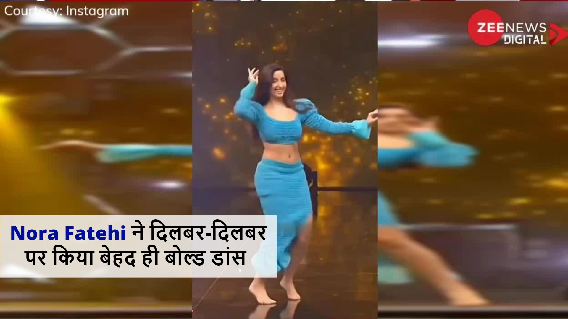 superhot nora fatehi bold dance steps on dilbar song on stage flaunts ...