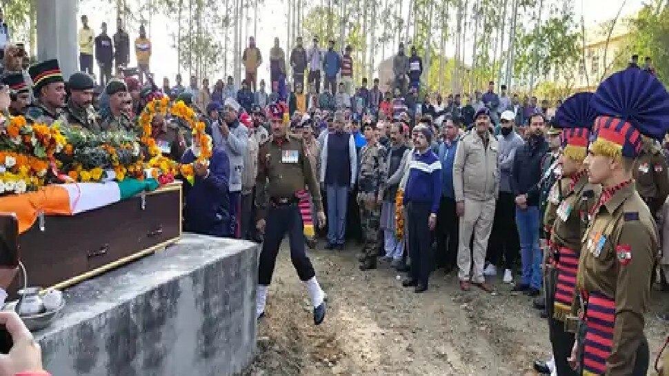 himachal una indian army martyre soldier amrik singh funeral killed in ...