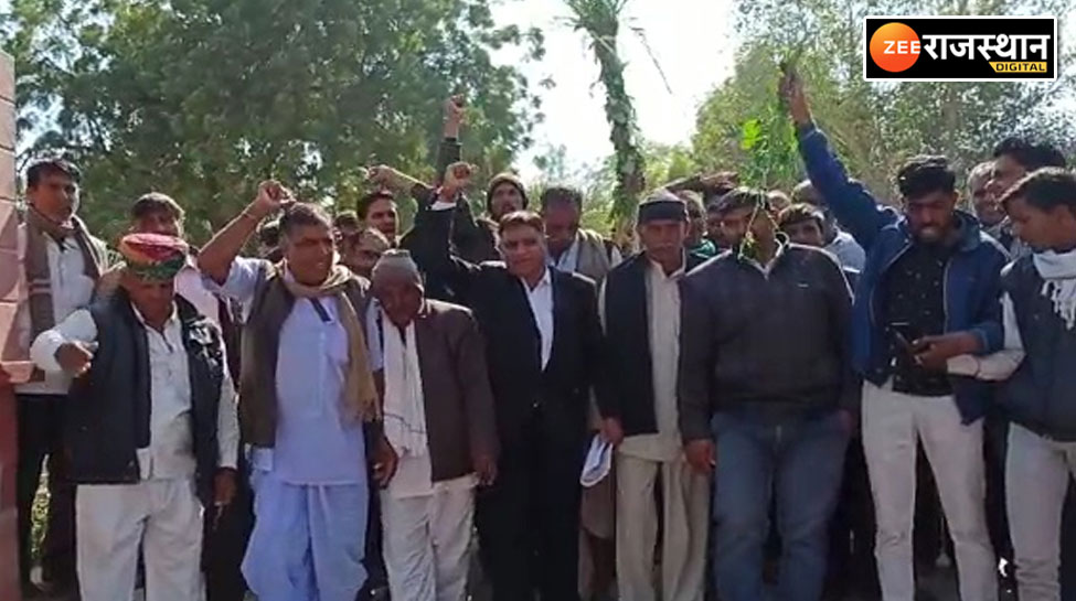 Ajmer News Demonstration of farmers in Ladnun demand for regular power ...