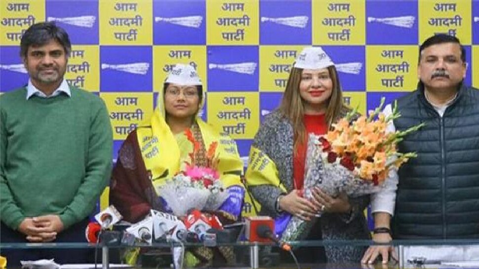 bhojpuri Actress sambhavna seth joins aap BJP leader from MP Usha Kaul ...