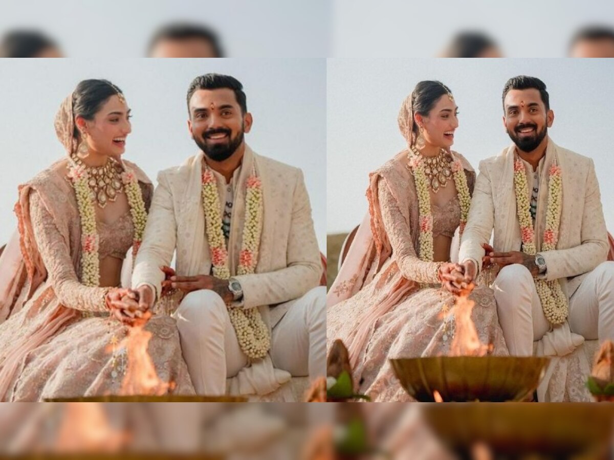 KL Rahul Athiya Shetty marriage Photo viral from Khandala couple look beautiful in pink wedding ...