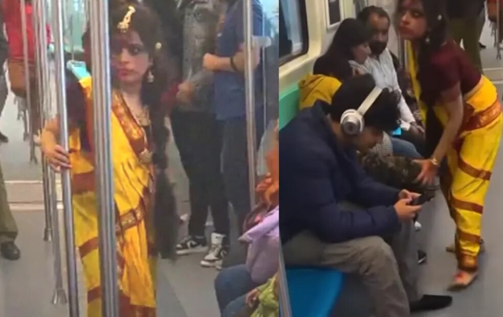 Delhi metro Manjulika viral video Bhool bhulaiyaa Delhi metro viral video