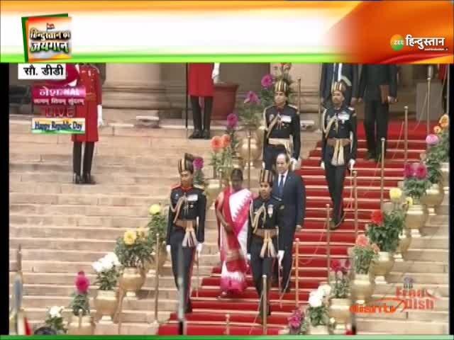 president draupadi murmur seen acompanied bu egypt president ...