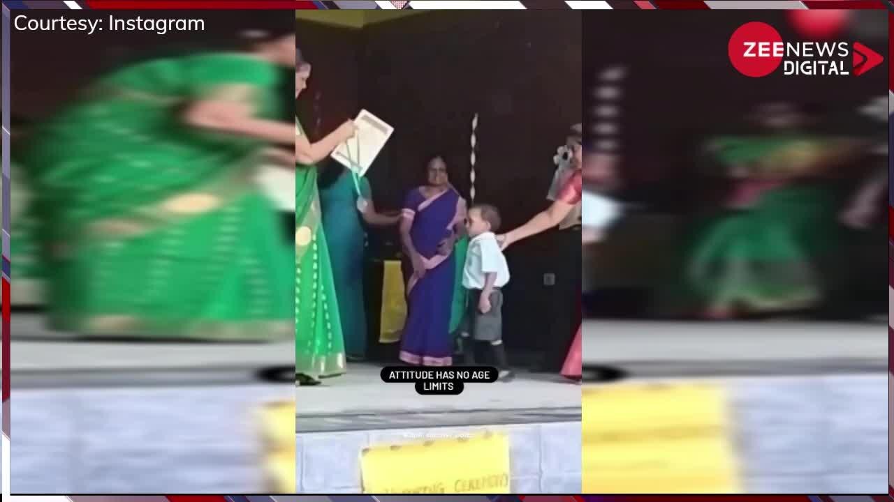 little kid showed attitude to principal madam on stage watch his savage ...