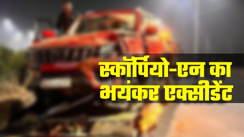 Mahindra Scorpio N accident front damage driver got no injury । चलता ...