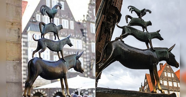 Inspirational Story of Town Musicians of Bremen donkey dog cat and cock ...