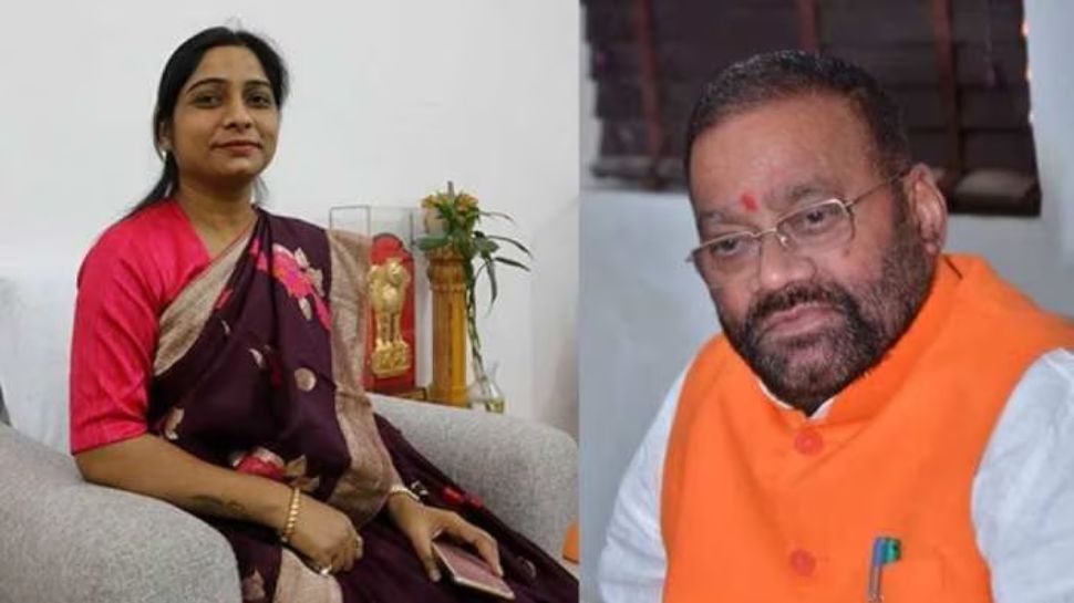 Swami Prasad Maurya Mp Daughter Sanghamitra Refuses To Answer On