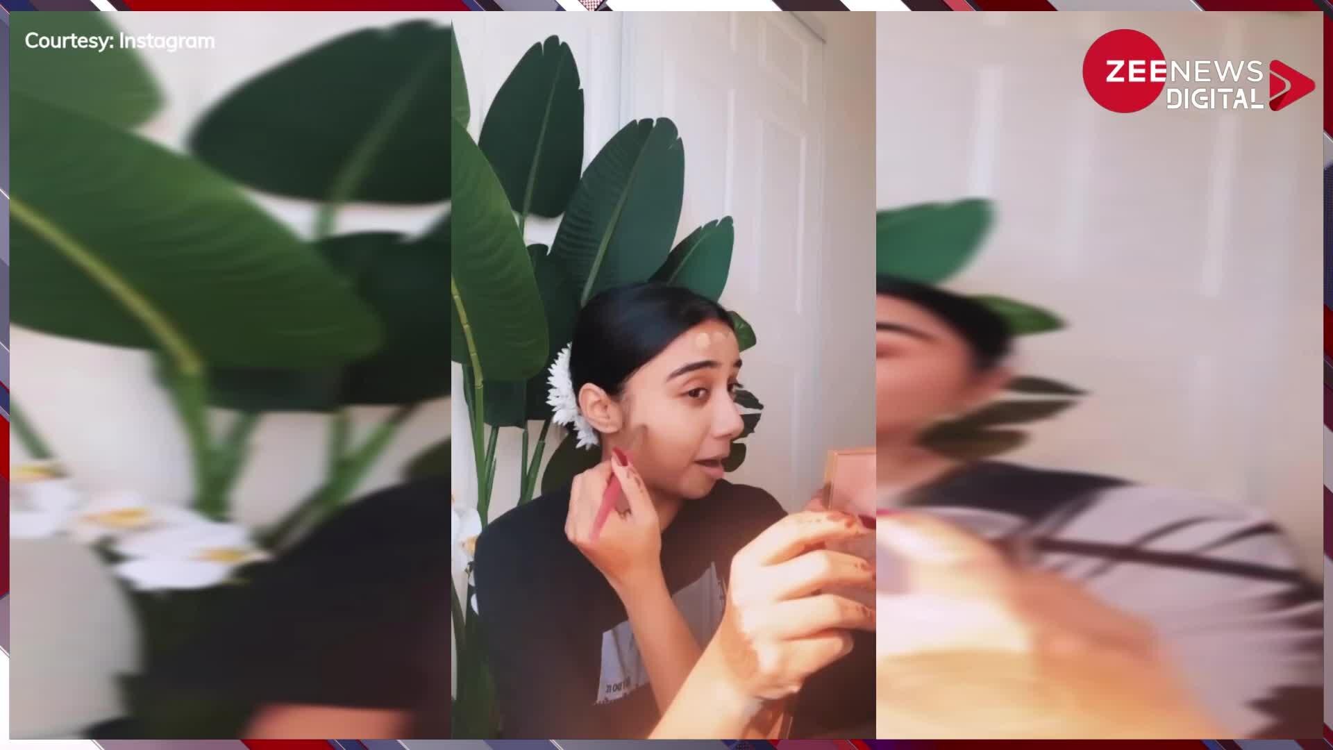 Prajakta Koli looks hot flaunts her deep cleavage in backless blouse ...