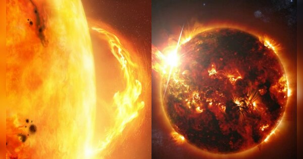 the sun huge chunk has broken off It is now circling around star ...