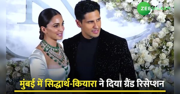 sidharth kiara twinning in reception dress couple seen in black and ...